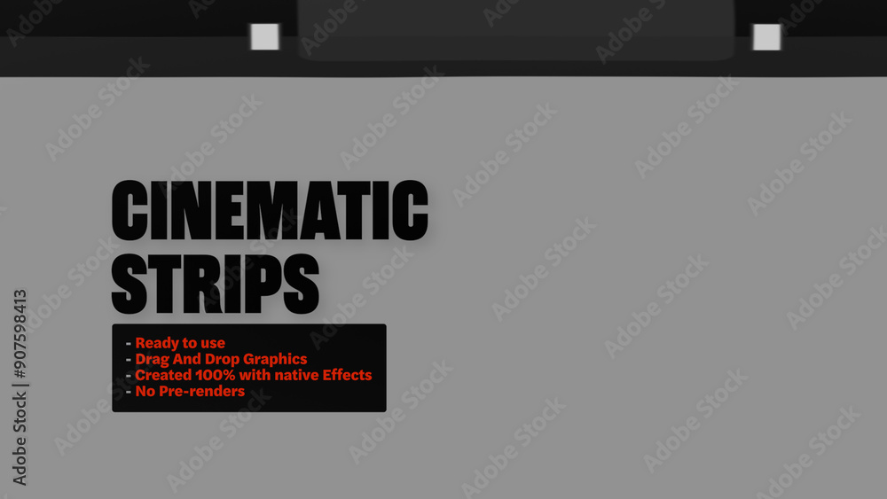 Cinematic Strips Film Strip Reel Motion Overlays - Wide Horizontal ...