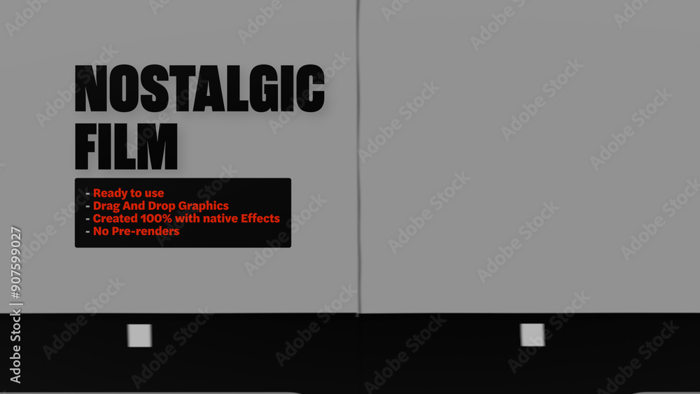 Nostalgic Film Film Strip Reel Motion Overlays - Wide Horizontal Stock ...