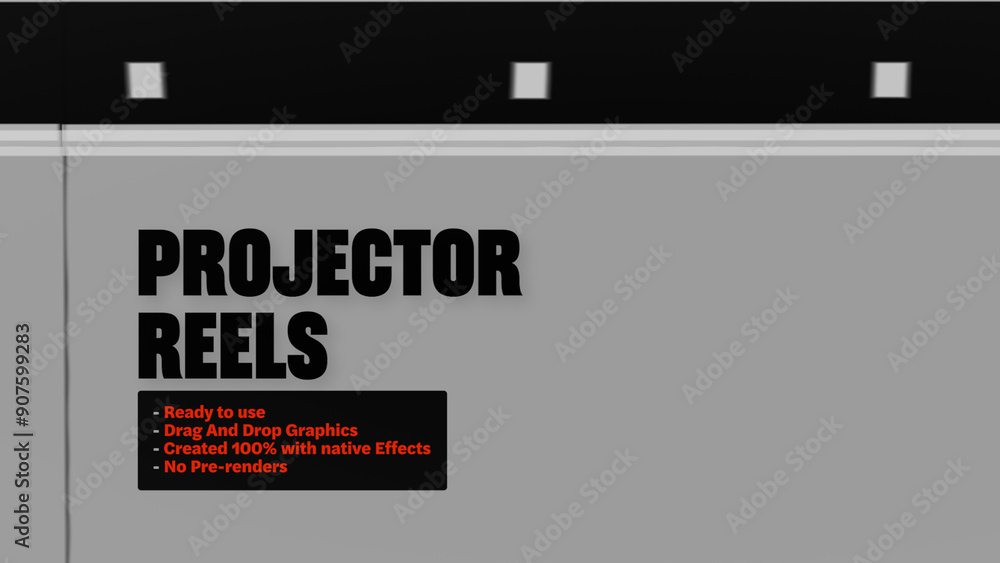 Projector Reels Film Strip Reel Motion Overlays - Wide Horizontal Stock ...