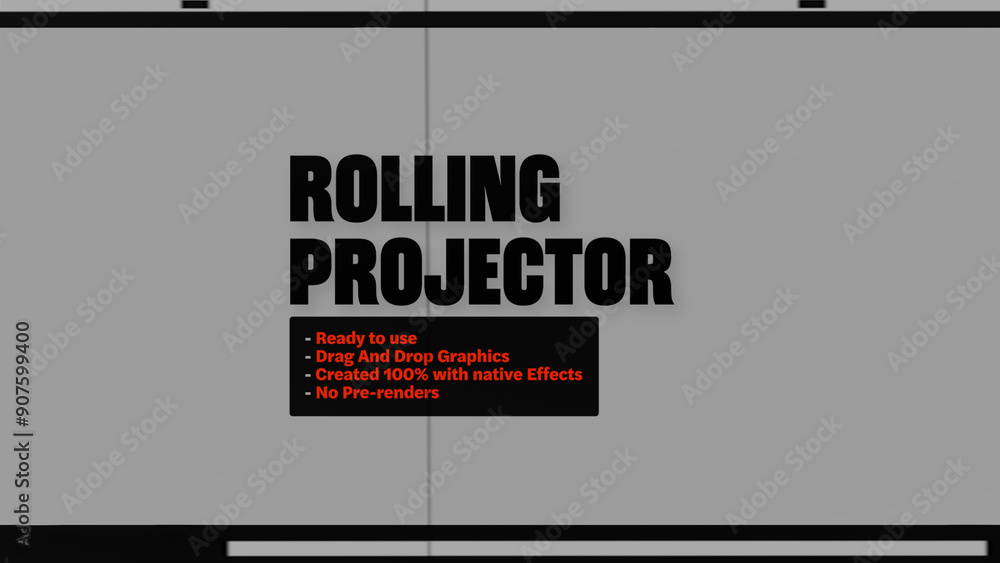 Rolling Projector Film Strip Reel Motion Overlays - Wide Horizontal ...