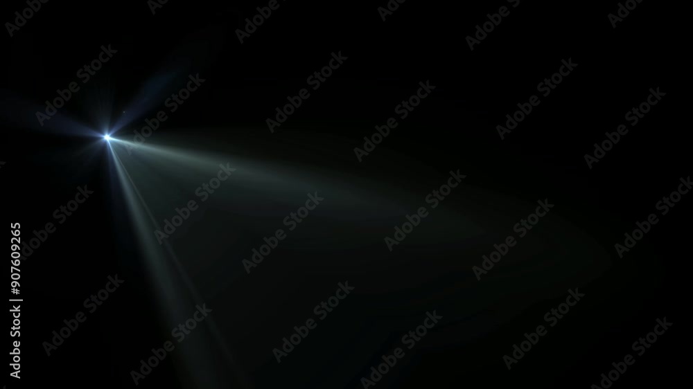 Abstract white optical shine light lens flares flickering animation ...