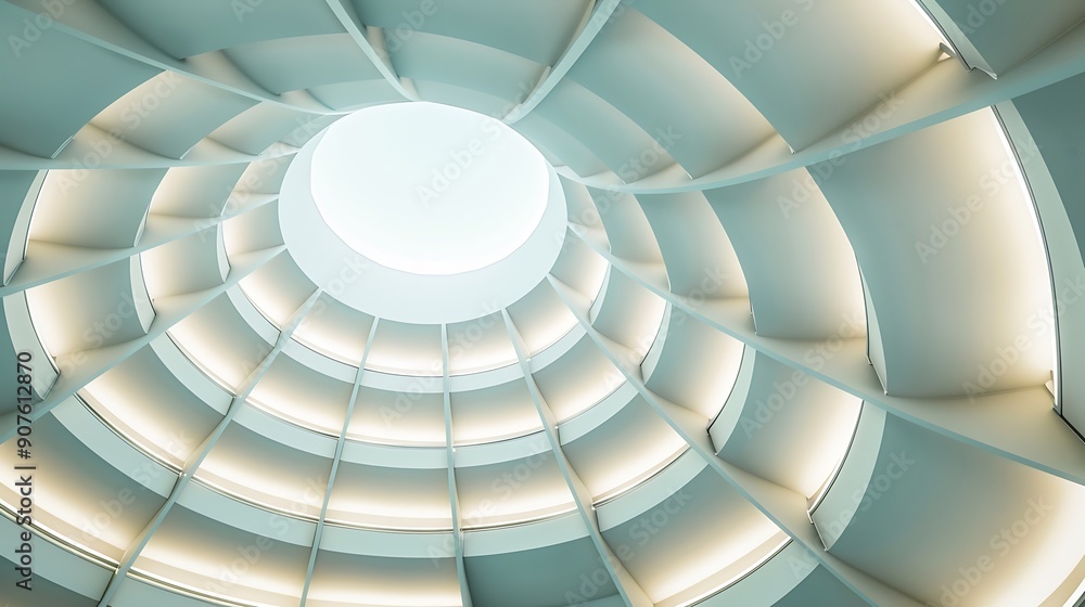 Lighting fixture built in ceiling Round architectural detail Framgent ...