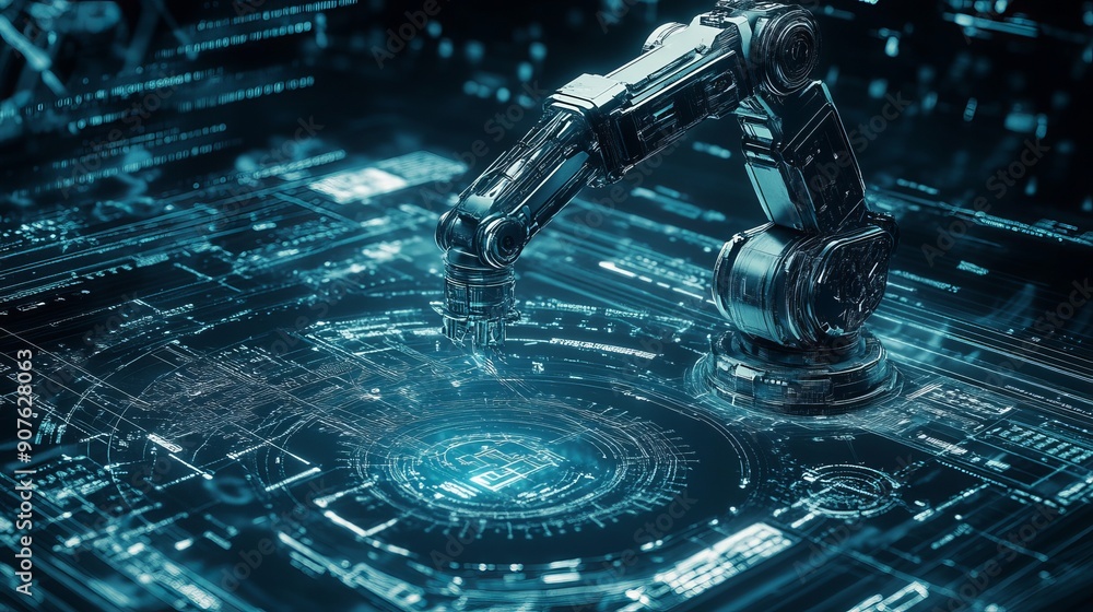 Robotic Arm Within A Digital Interface Environment A Smart Industry