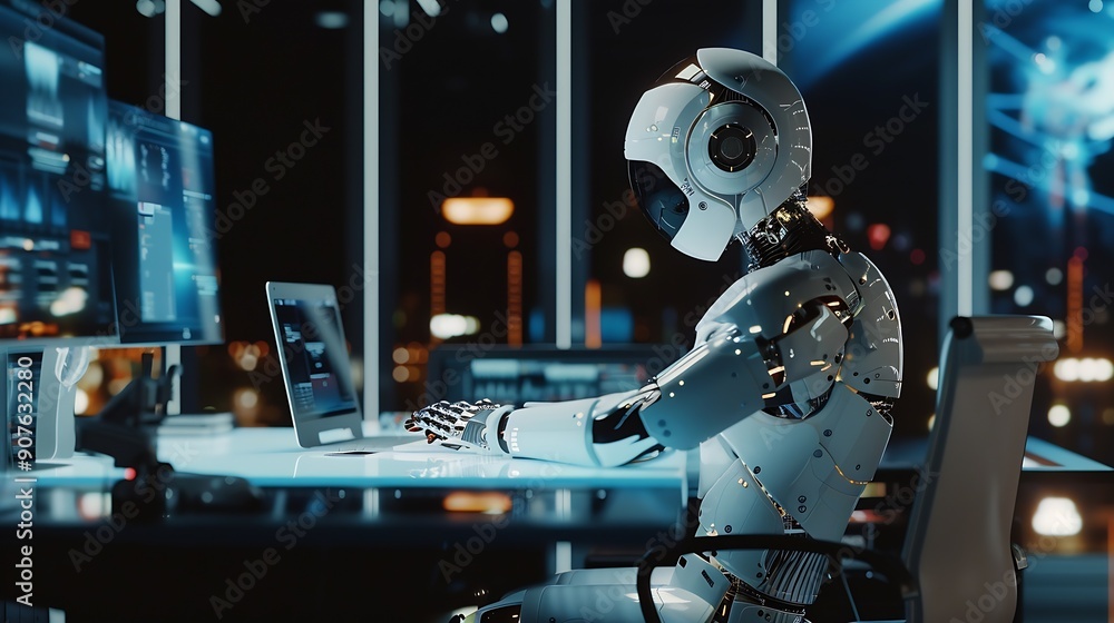 Human interact with AI artificial intelligence virtual assistant ...