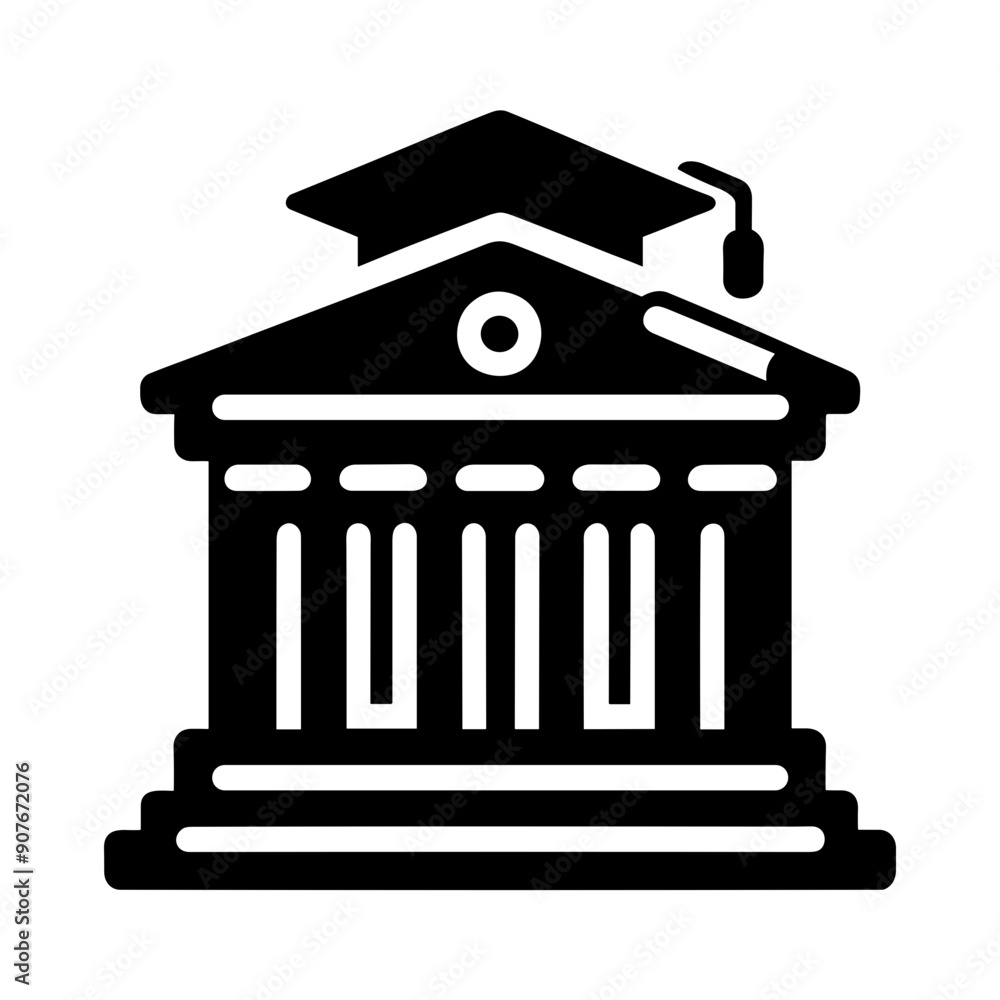 "University Icon: This Emblem Combines Elements Of Education And Study ...