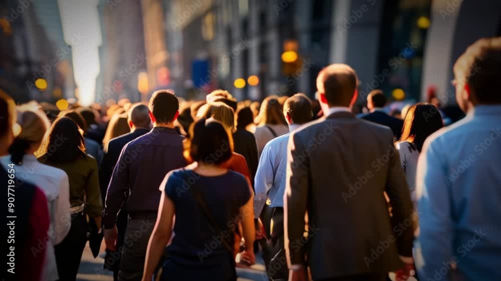 City Life in Motion: High-Contrast Urban Street Scene with a Diverse ...