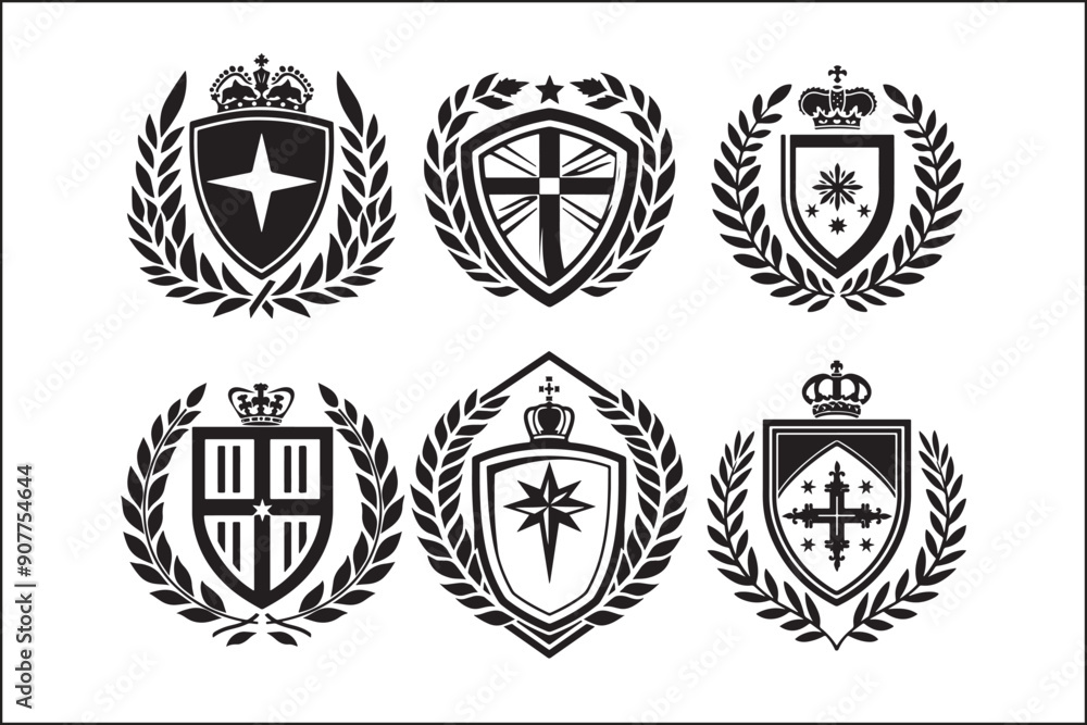 Shield Logo, Logo Design Bundle, Shield Icon, Emblem Logo, Vector Logos ...