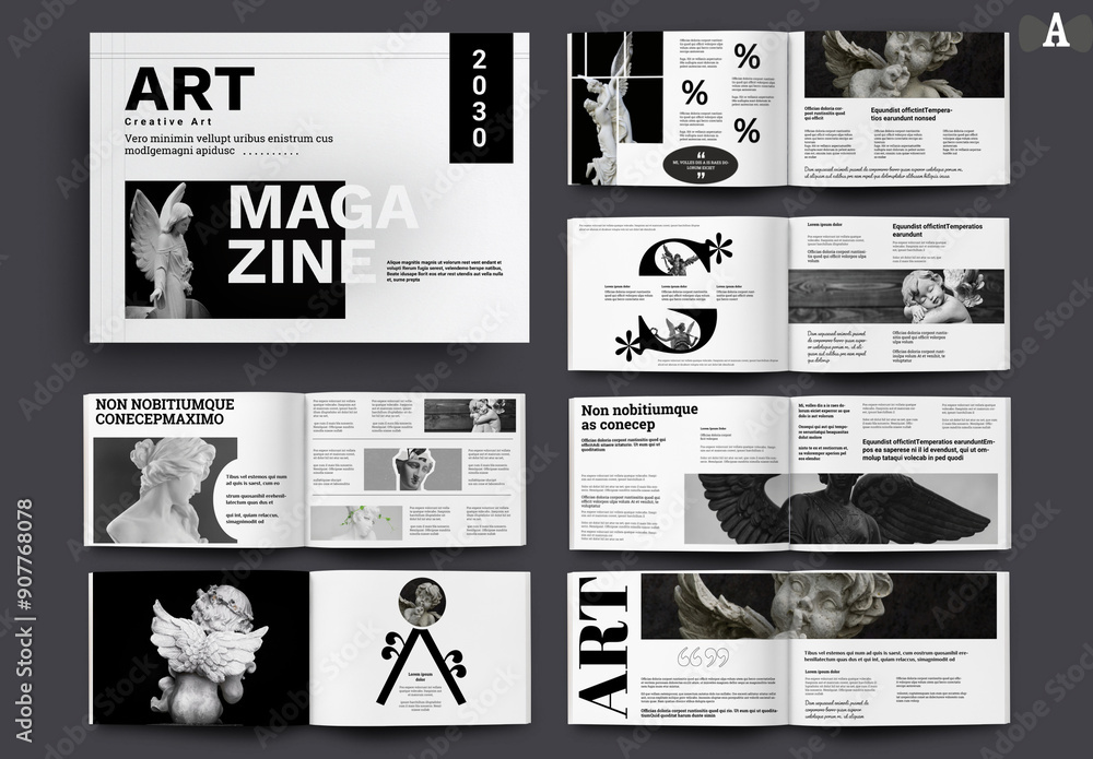 Art Magazine Template Layout Stock Template | Adobe Stock
