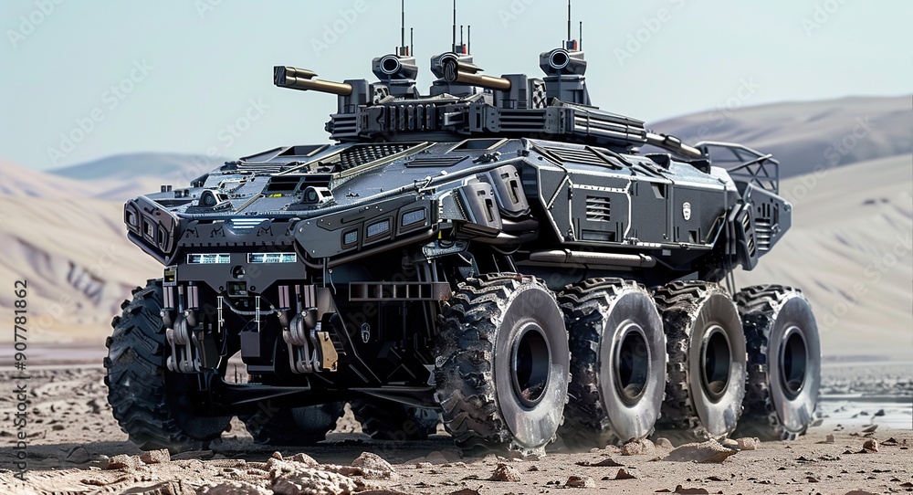 military vehicle. 4x4 apc, high tech details. next generation ifv with ...