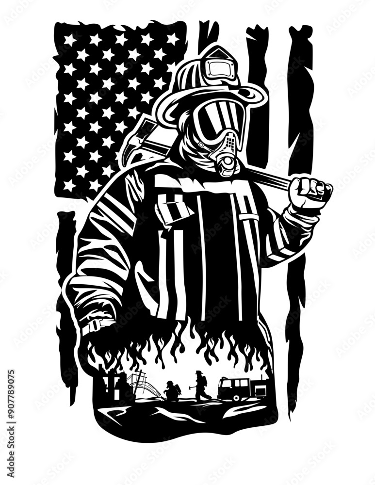 US Firefighter | Emergency 911 | US Firefighter Axe | Fire Depot ...