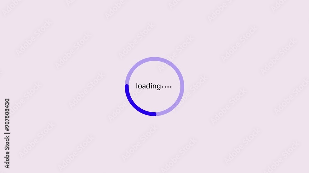 Loading Circle Video with Glow. Loading circle icon 4K animation on ...