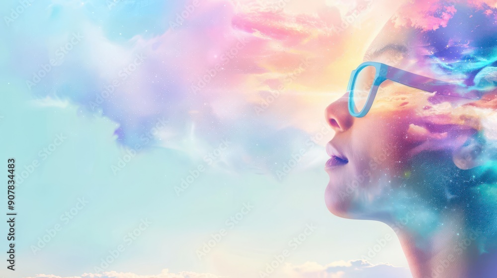 Digital Dream Therapy Illustrate a concept of digital dream therapy ...