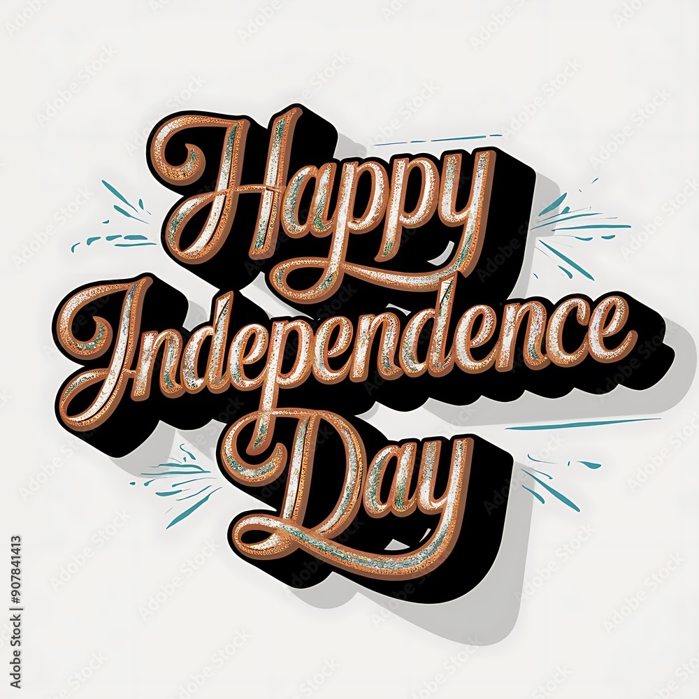 india Independence Day, 3D Text of. Happy Independence Day, on a Light ...