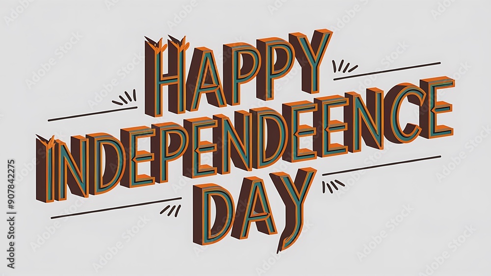 india Independence Day, 3D Text of. Happy Independence Day, on a Light ...
