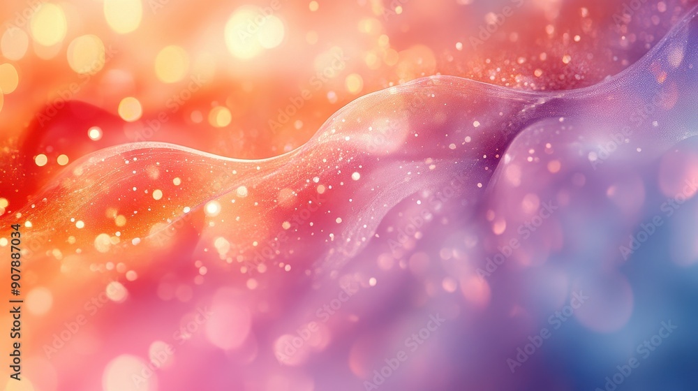 Bokeh patterns in soft and warm colors, organic shapes, dreamy and ...