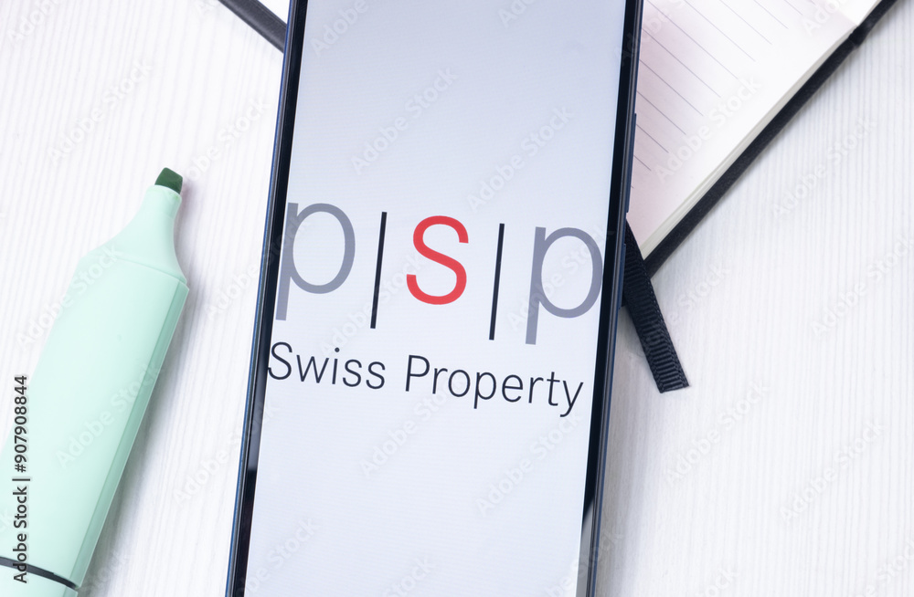 New York, USA - 1 August 2024: PSP Swiss Property Logo on Phone Screen ...