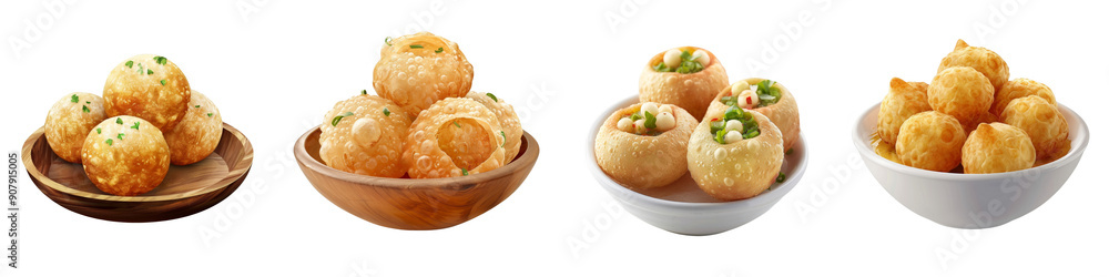 Pani Puri clipart collection, symbol, logos, icons isolated on ...