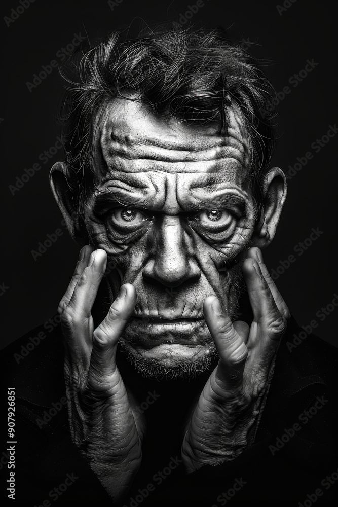 Frankenstein’s Monster. Generated image. A digital illustration of a ...
