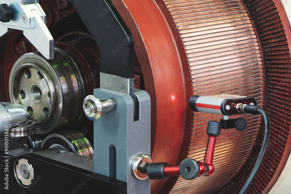 Laser measuring system for test quality control of industrial electric ...