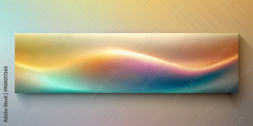 A rectangular panel features a gradient of colors blending seamlessly ...