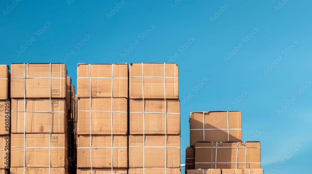 Airplane logistics with cargo being loaded into aircraft, logistics ...