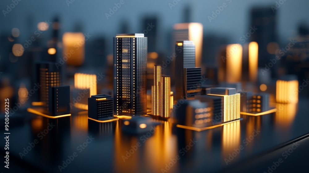 Smart city with integrated technology, illustrating urban future, high ...