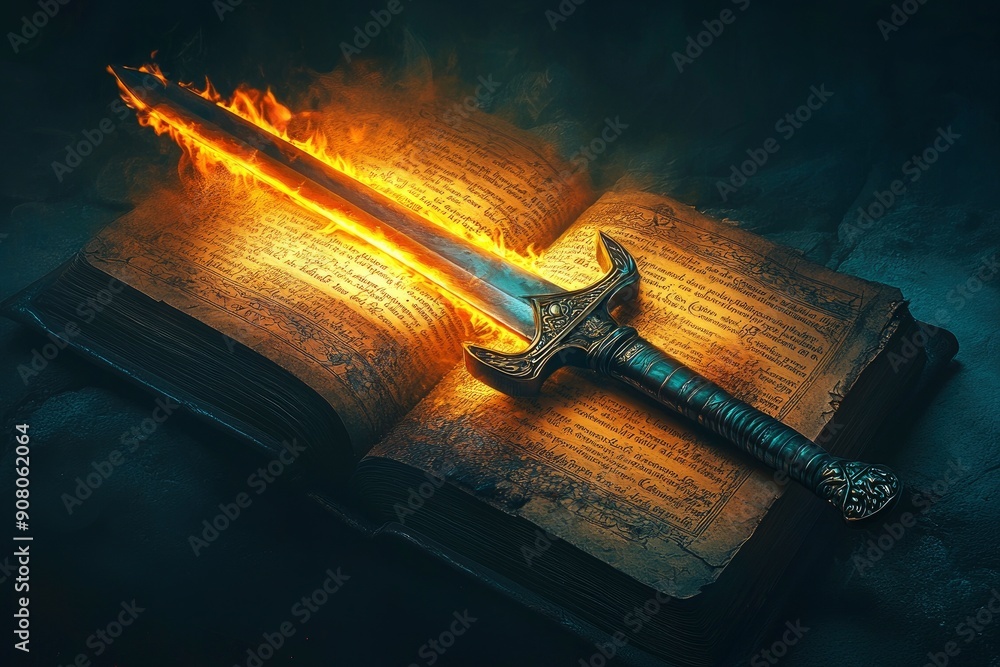 Sword of the spirit. Holy bible. For the word of God is living and ...