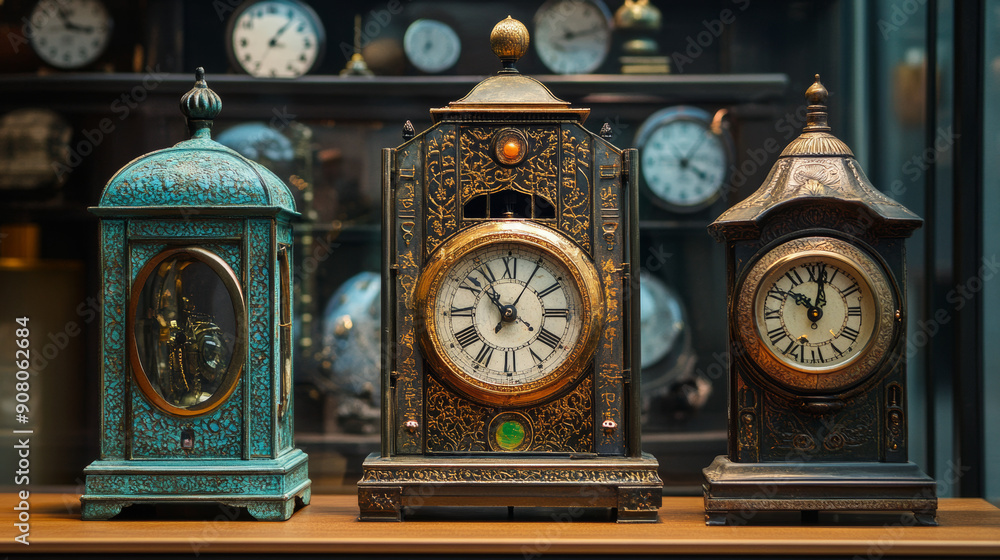 Highlight clocks from different cultures, such as a Japanese lantern ...