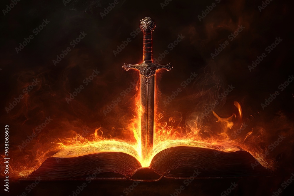 Sword of the spirit. Holy bible. For the word of God is living and ...
