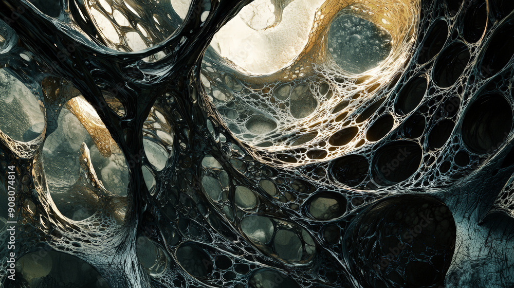 Luminous Crystal Tectonics with Biomorphic Chrysalis Texture ...