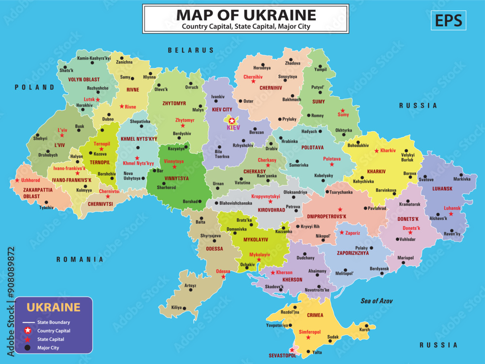 Geography politics map of countries. Map of country with capital, state ...