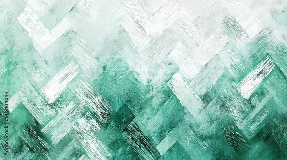 57. Doodle background, green and white, herringbone patterns, centered ...