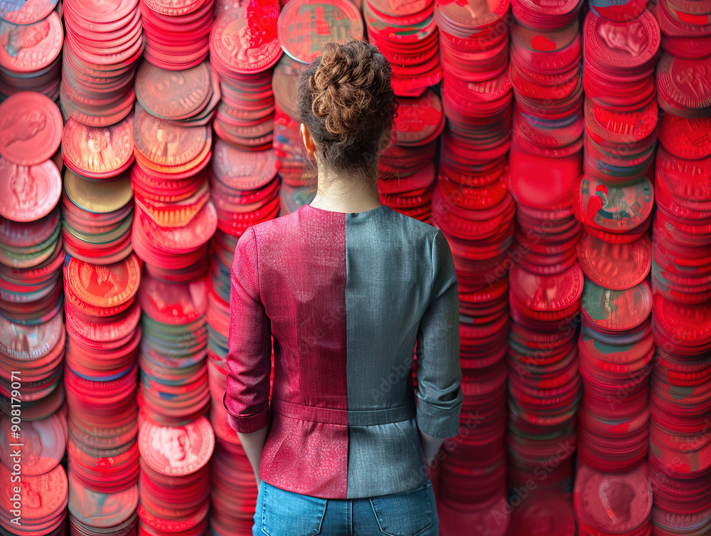 equal pay Income inequality distribution Gender pay equality concept ...