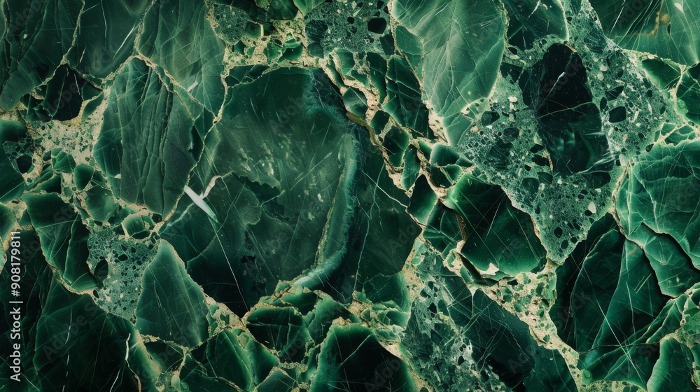 Emerald Green Marble Texture Close-Up View of Natural Stone with ...