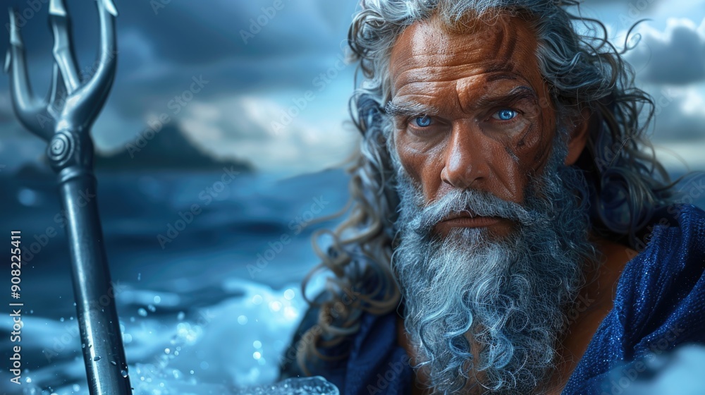 Sea ruler: Poseidon, Neptune the greek god governing the oceans and ...