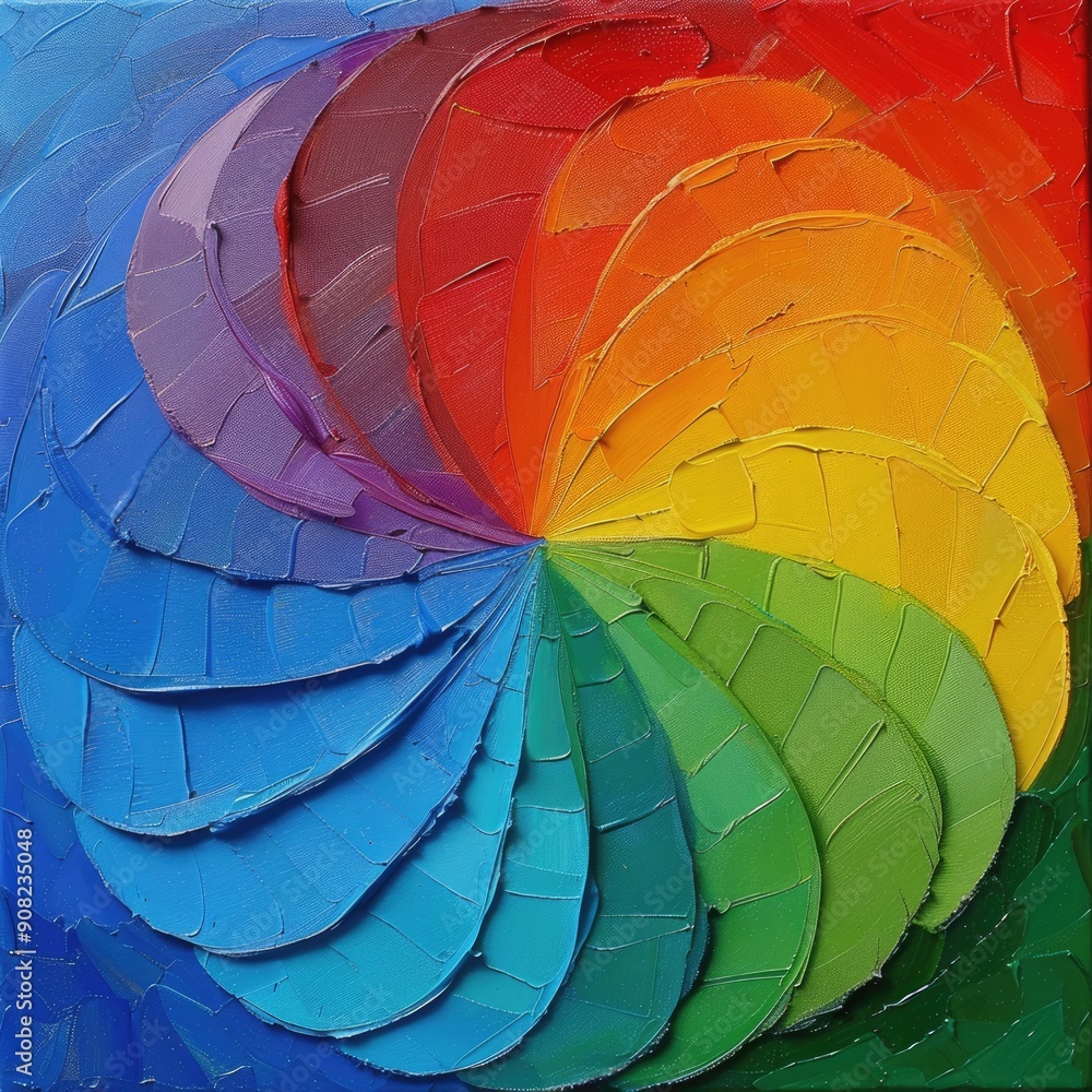 Color Gamut. Rainbow Colours Palette with Chromatic Variations in 18 ...