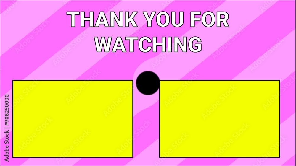 Animated end screen animation video clip with text thank you for ...