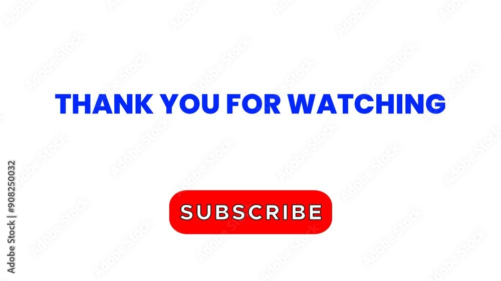 Thank you for watching. Animated end screen animation video clip with ...