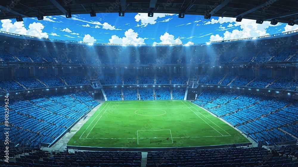 floating arena a combat arena or coliseum floating in anime Stock ...