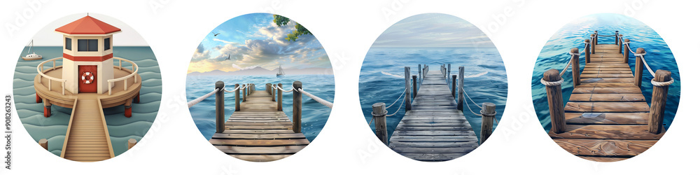 Jetty clipart collection, symbol, logos, icons isolated on transparent ...