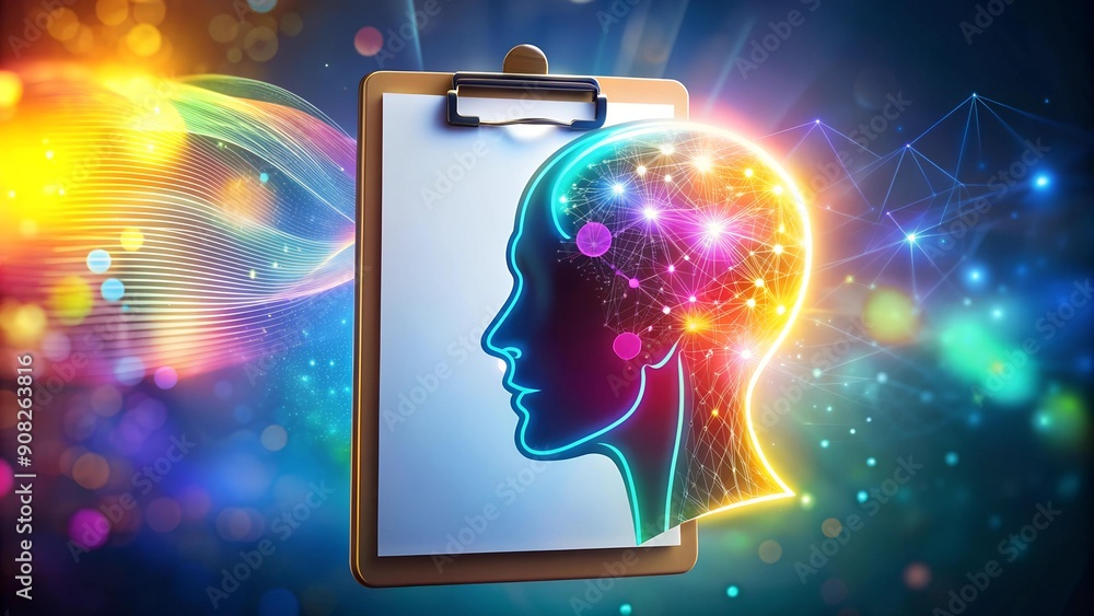 Abstract IEP Clipboard with a Glowing Head Model: A Representation of ...