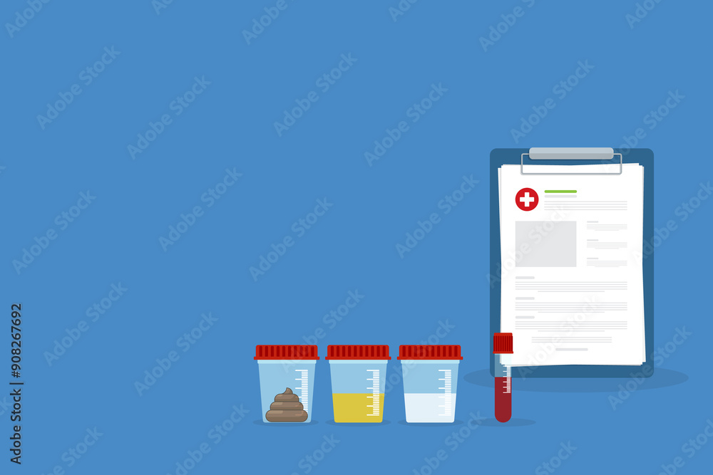 Urine, stool, sperm and blood analysis. Urine, stool, sperm and blood ...
