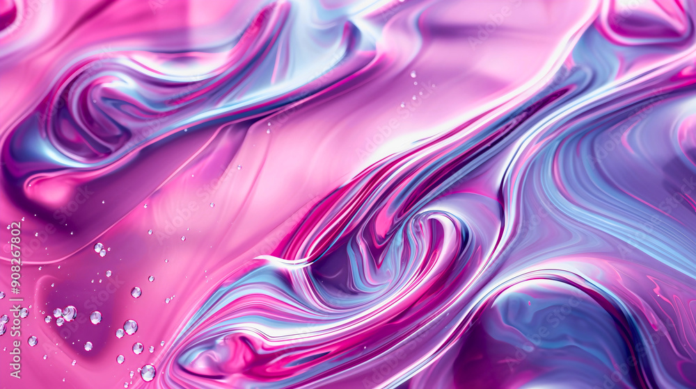 Pink and purplec abstract liquid swirl background illustration ...