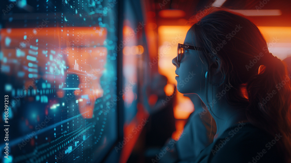 AI cybersecurity threat illustration concept. Diverse inclusive group ...