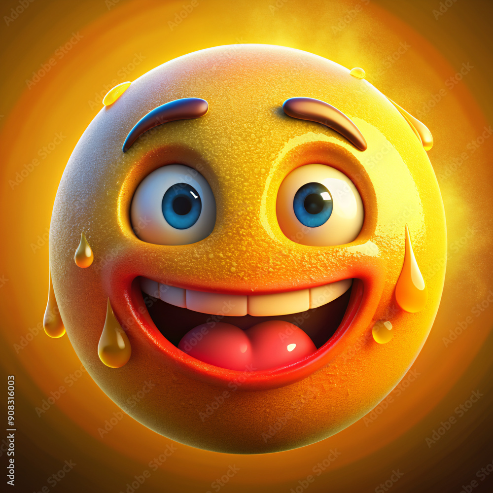 3d Smiley Face Emoticon Icon Face Vector Cartoon Happy