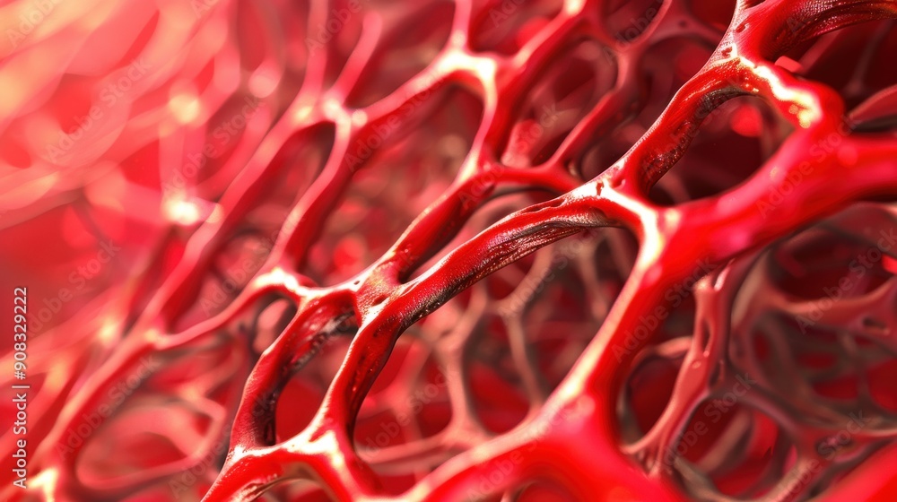 Generate a high-resolution image of capillaries under a microscope ...