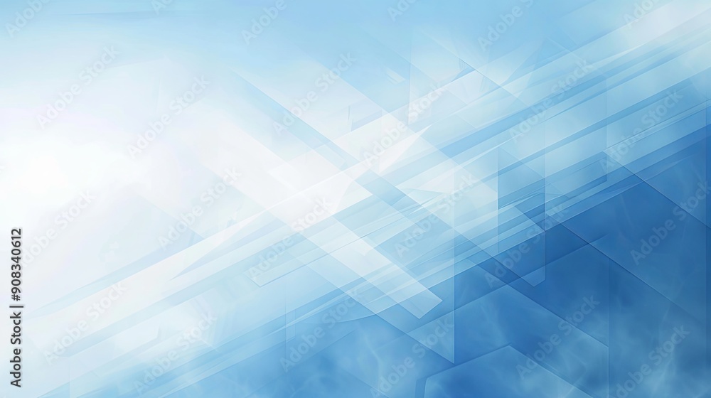 Corporate Sky Blue PowerPoint Template with White Gradient, Raw Style ...