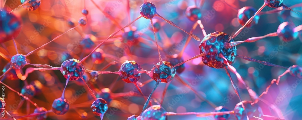 Illustrative representation of an atoms particles in a complex ...