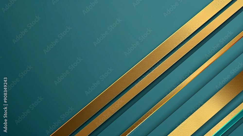 Elegant Corporate Presentation on a Teal and Gold Gradient Background ...