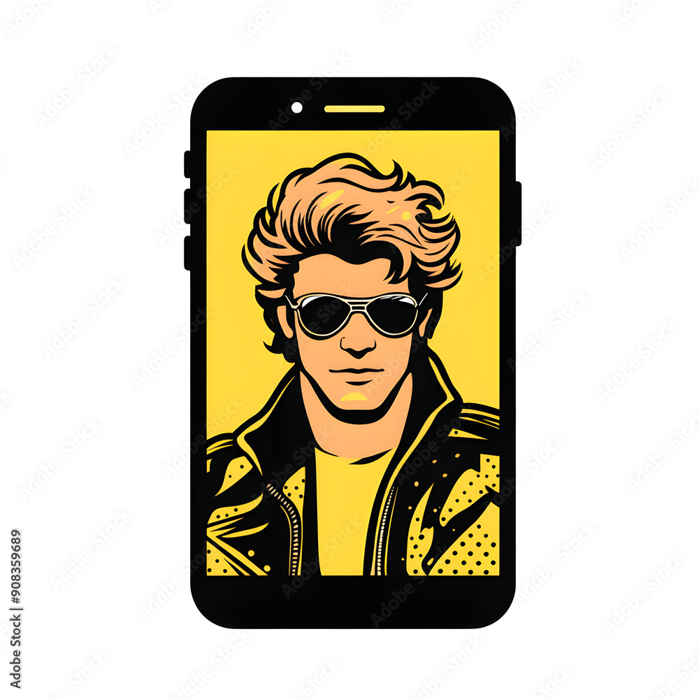new york, usa - 30 june 2024: bon jovi logo or icon on phone screen ...